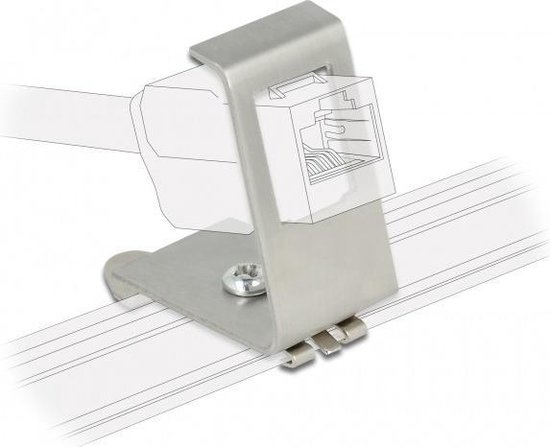DIN-Rail frame voor 1 Keystone module / RVS | bol