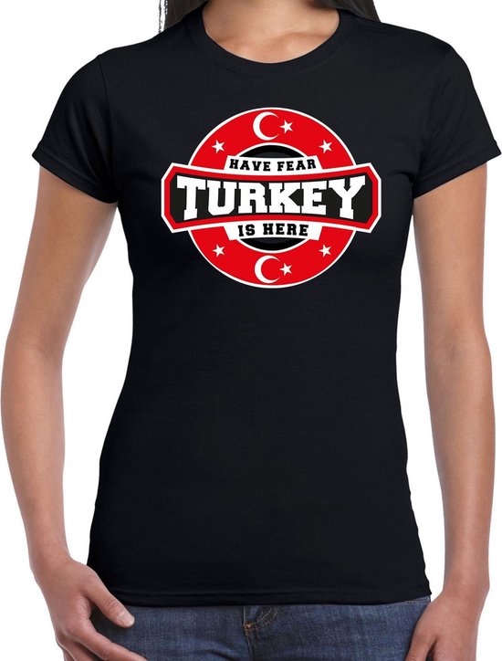 Have fear Turkey is here t-shirt met sterren embleem in de kleuren van ...