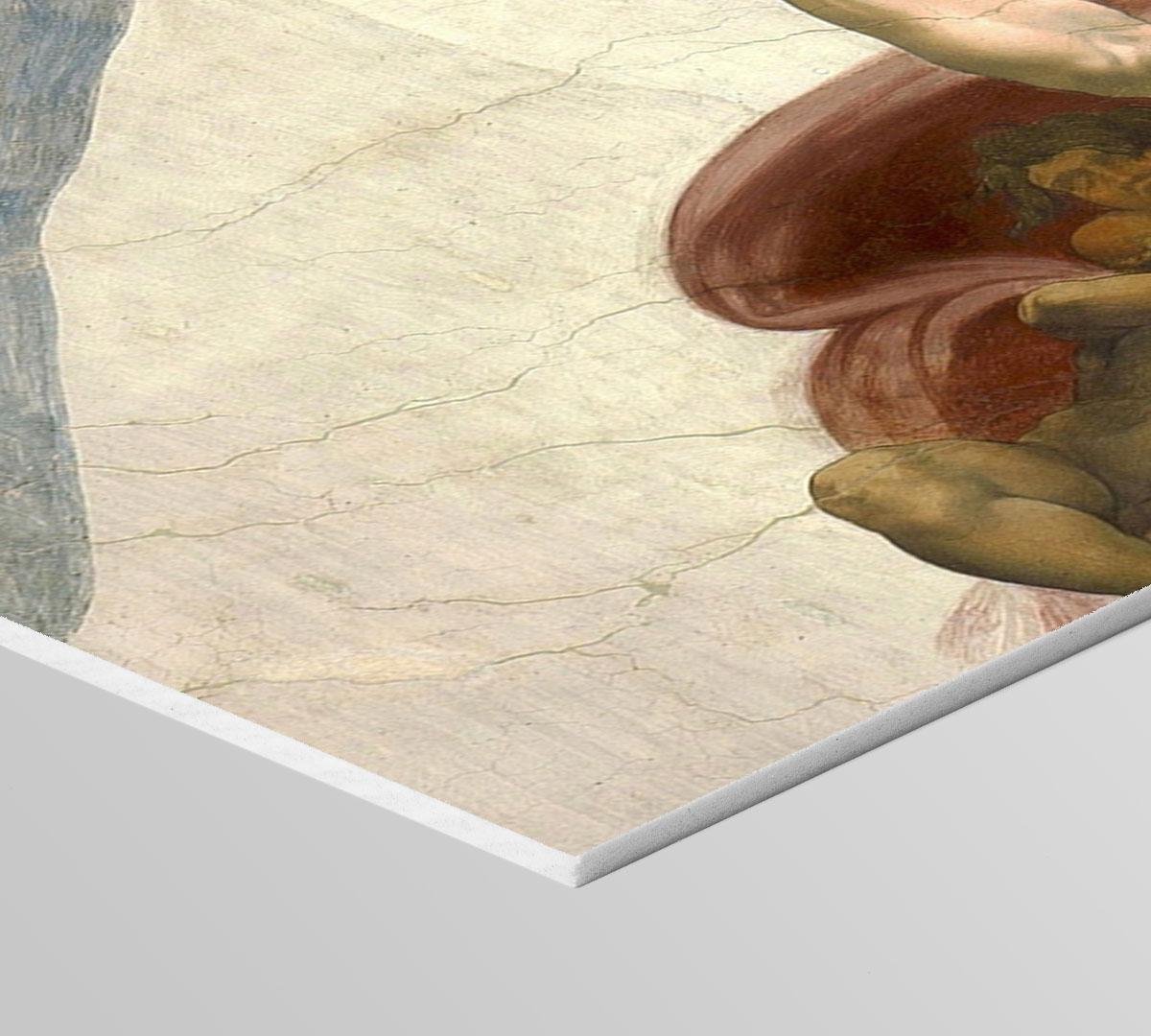 Schepping van Adam, Michelangelo Buonarroti - Foto op Forex - 70 x 50 ...