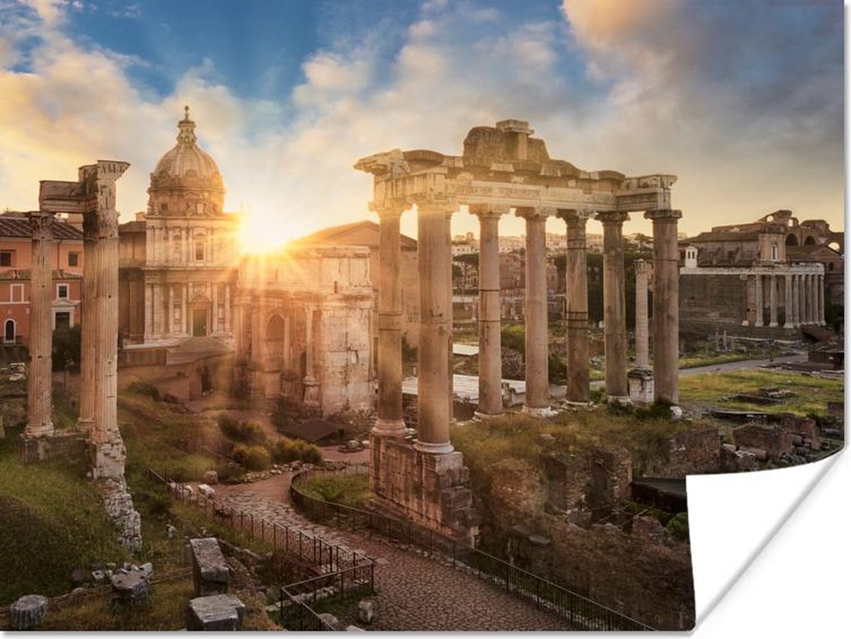 bol.com | Zonsondergang bij verschillende gebouwen uit de Romeinse tijd ...