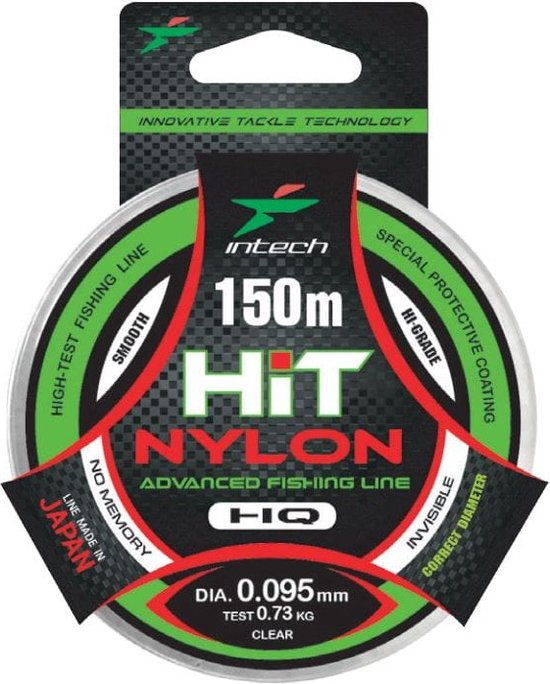 HIT LINE Nylon HQ - 0.249mm - 150m - 4.5kg - Hoogwaardige Nylon Vislijn ...
