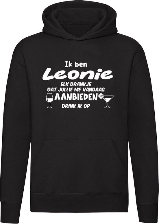 Ik ben Leonie, elk drankje dat jullie me vandaag aanbieden drink ik op ...