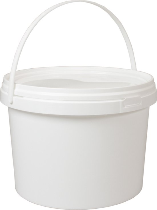 Emmer - PP - rond - 2.5l - wit - 30 stuks | bol