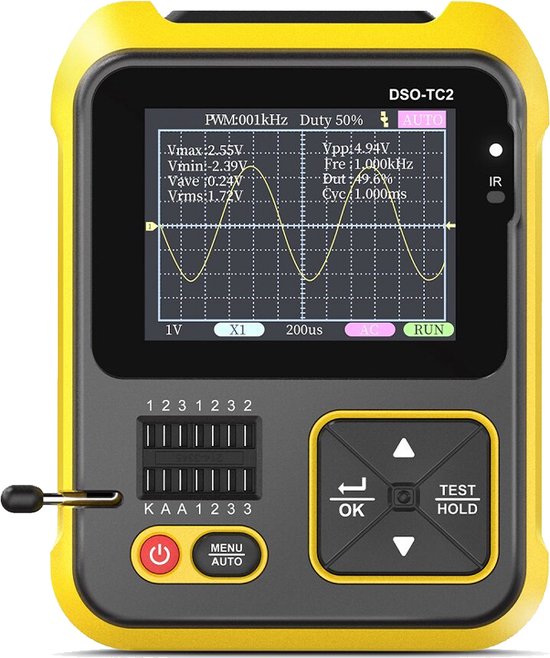 2-in-1 Draagbare digitale oscilloscoop -DSO-TC2 - transistortester ...