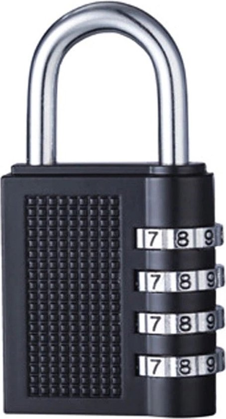 Hangslotje met 4 Cijfercode – 4 Cijfers – 8*4 cm – Zwart – Voor Kluisje ...