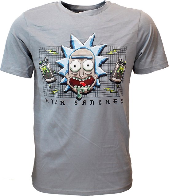 Rick and Morty Rick Sanchez Pixel T-Shirt - Officiële Merchandise | bol.com