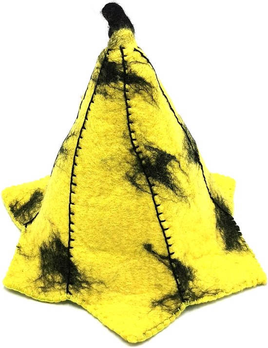 Vilten hoed - Sauna muts "Banaan" - handgevilt, 100% wol - één maat ...