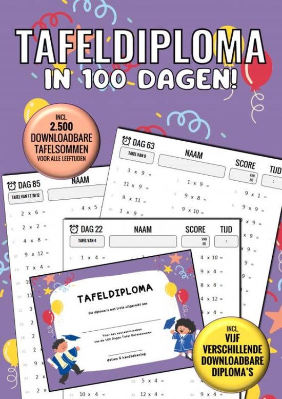 Tafeldiploma in 100 Dagen!, Boeken & Meer | 9789464803495 | Boeken | bol