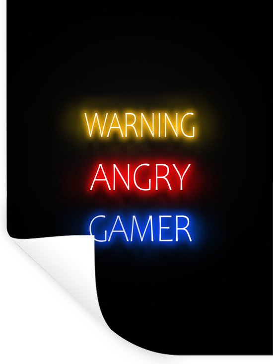 Muurstickers - Sticker Folie - Gaming - Quotes - Warning angry gamer ...