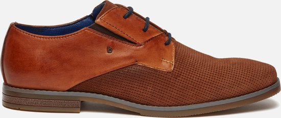 Bugatti Menello Veterschoenen cognac Suede - Maat 40 | bol