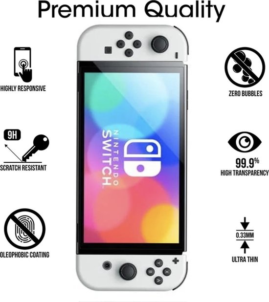 Tempered glass Geschikt voor Nintendo Switch Oled | bol