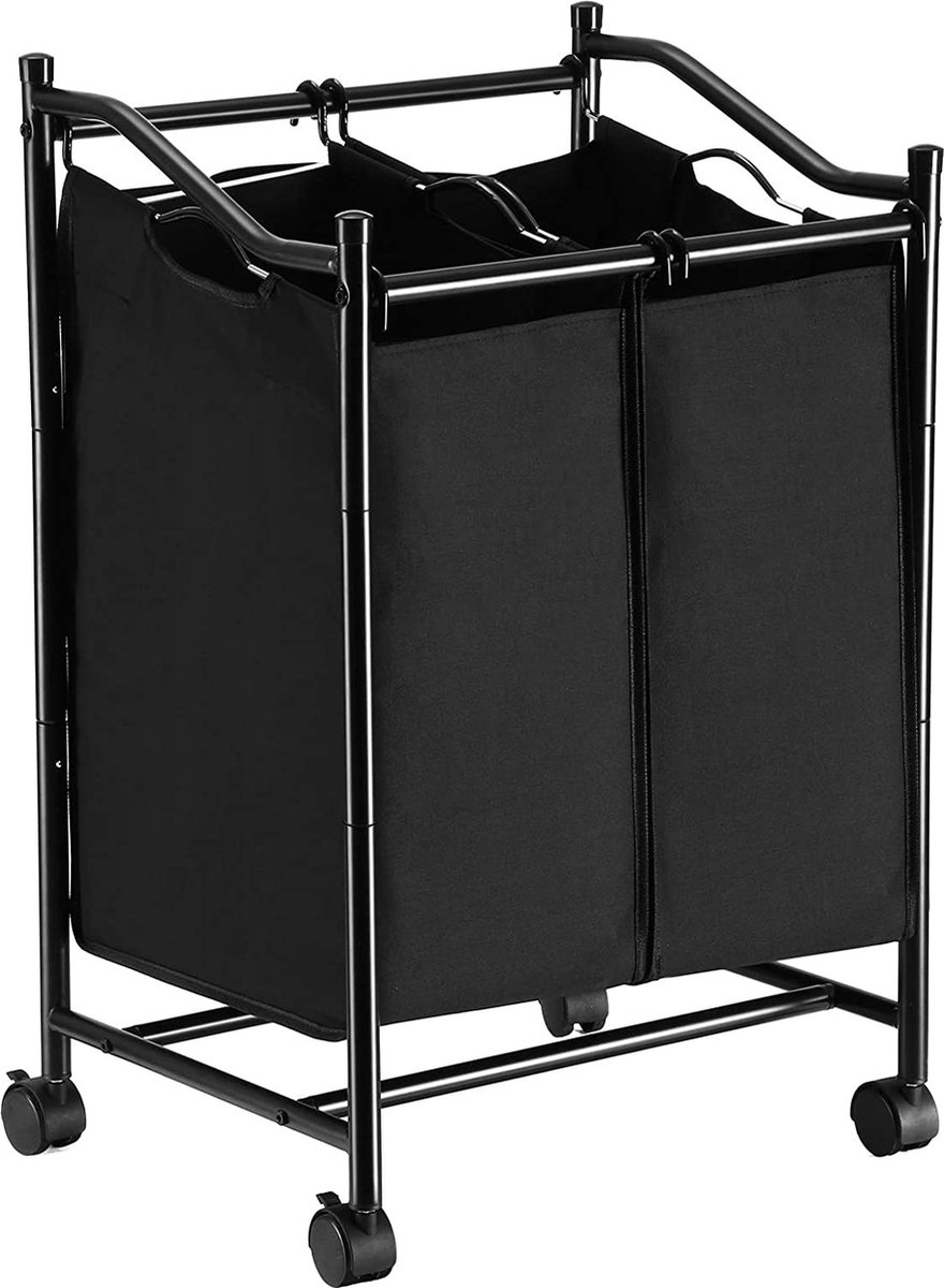 RESKO - Wassorteerder met wielen en 2 vakken, wasmand, wasverzamelaar ...