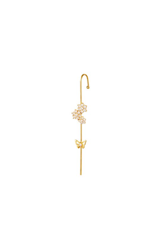 Ear Crawler Flowers And Butterfly Gold-Yehwang- Copper | Cadeau voor ...