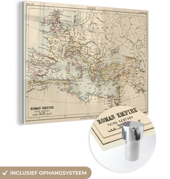 MuchoWow® Glasschilderij 80x60 cm - Schilderij acrylglas - Geschiedenis ...