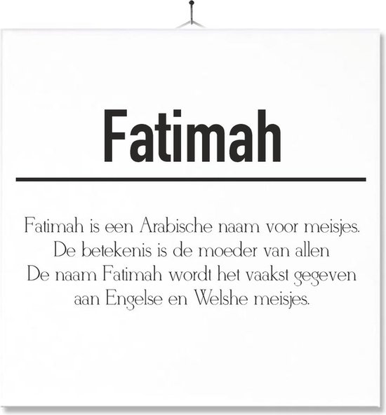 Tegel Met Opdruk | Betekenis | Kado | Cadeau | Met Naam - Fatmiah | bol.com