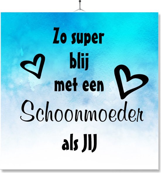 Tegel Met Opdruk | Geschenk | Kado | Zo super blij met een schoonmoeder ...