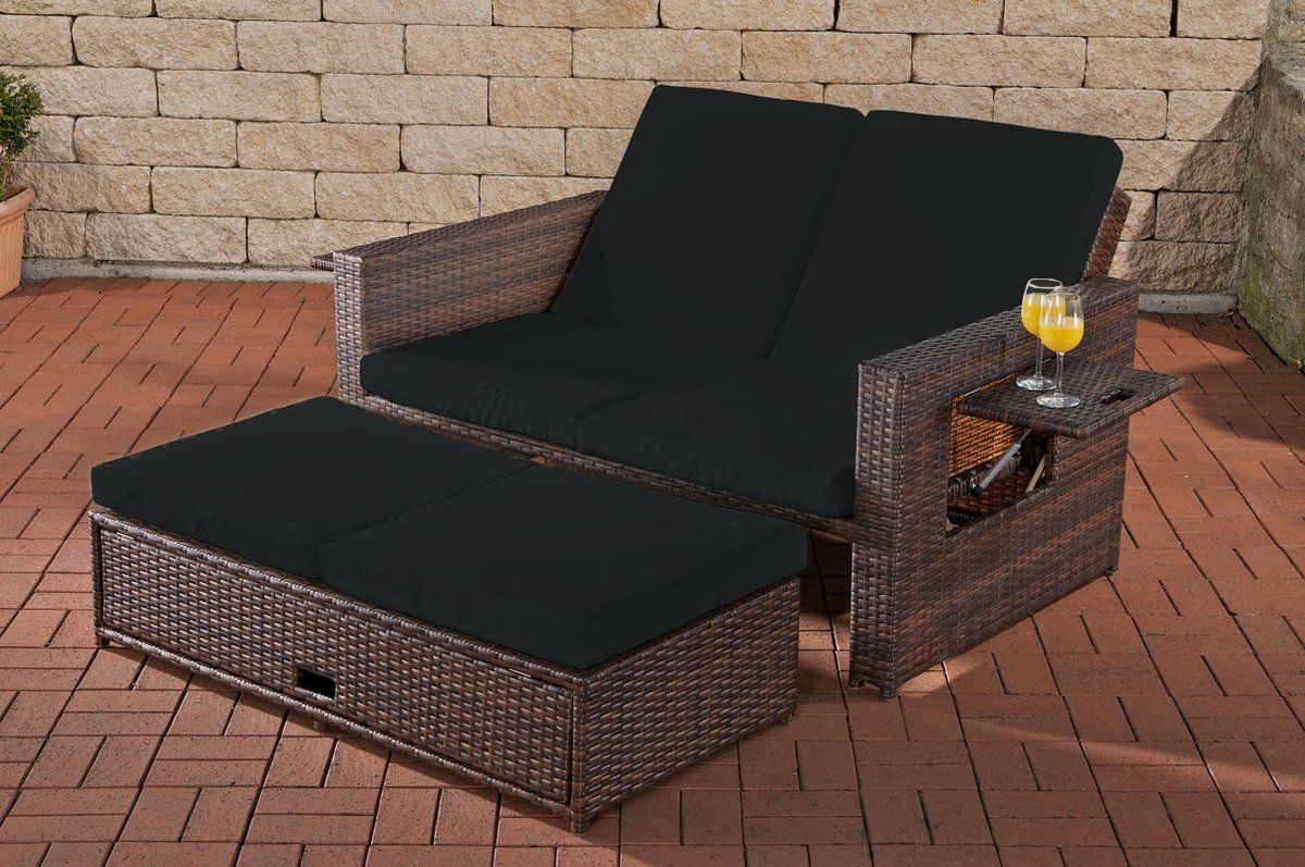 Lounge ligbed deluxe - Met tafeltje - Loungebank - Buiten ...