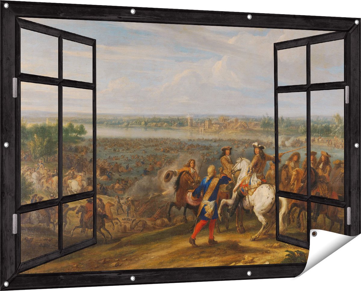 Gards Tuinposter Doorkijk Lodewijk XIV trekt bij Lobith Nederland ...