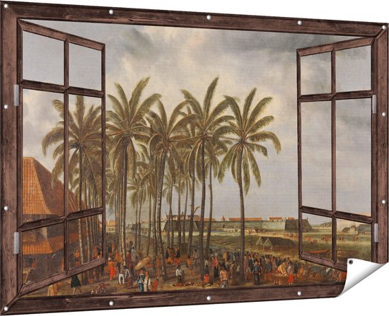 Gards Tuinposter Doorkijk Het Kasteel van Batavia - Andries Beeckman ...