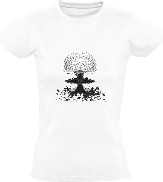Ontploffende hersenen Dames T-shirt | brein | teveel | druk | bol.com