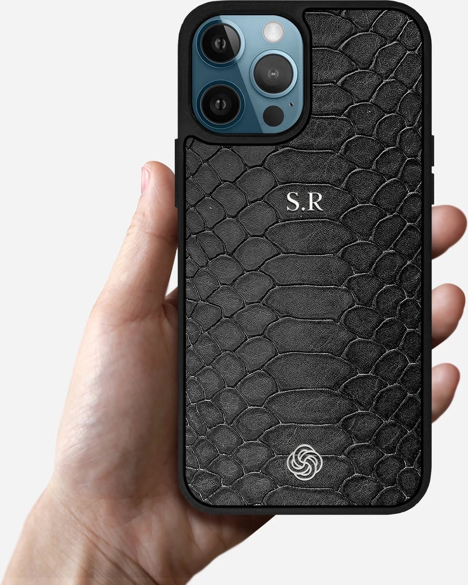 iPhone 12 Pro Max Hoesje - Handgemaakt Echt Lederen Back Case - Leren ...