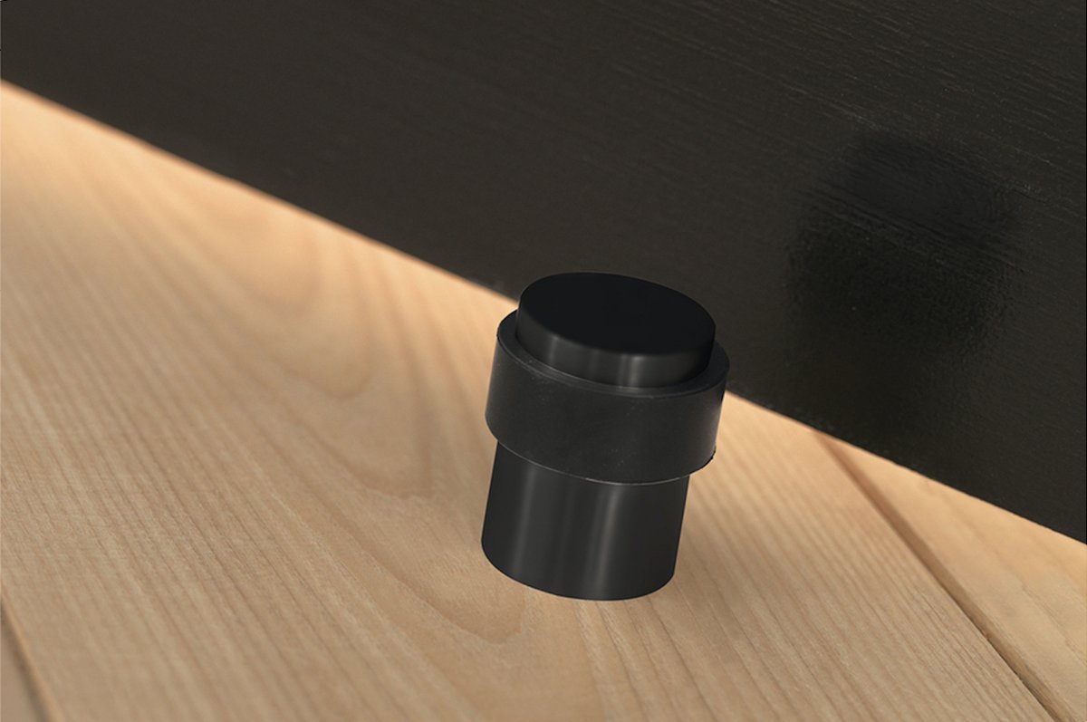 Lavuzo Deurstopper Zwart vloermontage 40 mm | Per Stuk | Deurbuffer ...