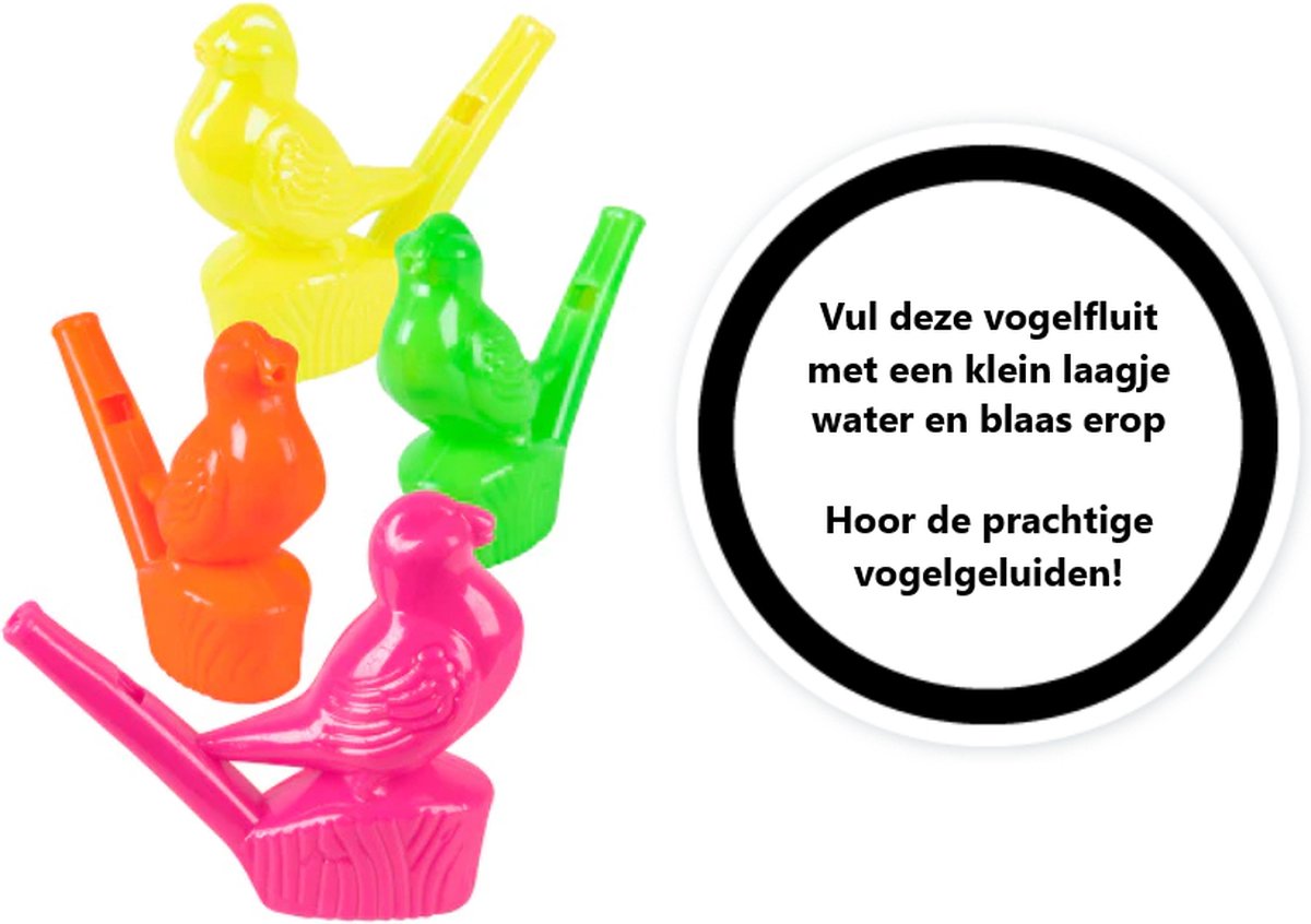 24x Vogel waterfluitjes 4 assortie - Fluit muziek fun uitdeel thema ...