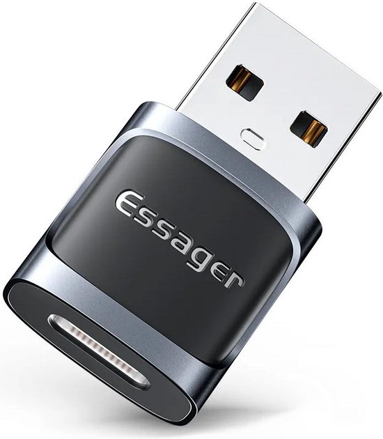 Essager USB 3.0 naar USB-C Adapter 3A On The Go Converter Blauw | bol