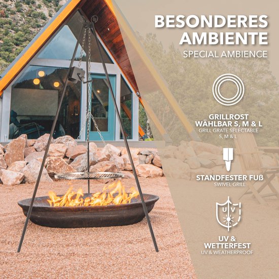 Karat Driepoot BBQ - Vuurschaal - Buitenkeuken barbeque - Incl ...