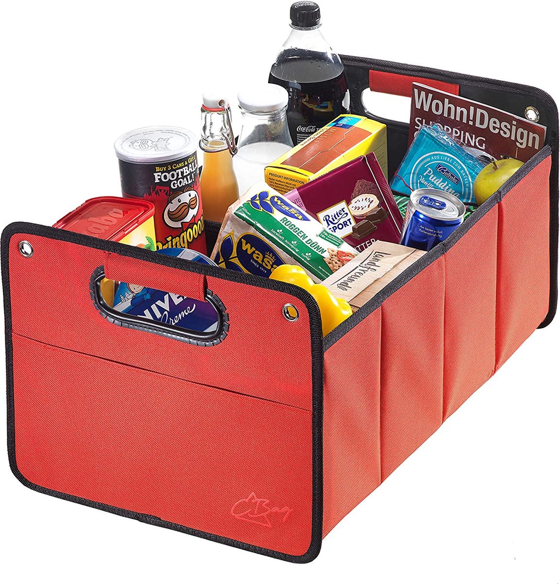 kofferbaktas van polyester met stevige bodem - Praktische opvouwbare ...