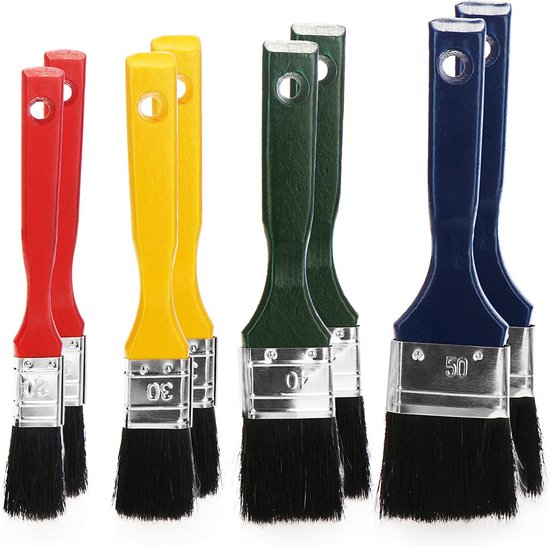 8-delige set bordhouders - plaat Kwast in 4 maten - universele lakkwast ...