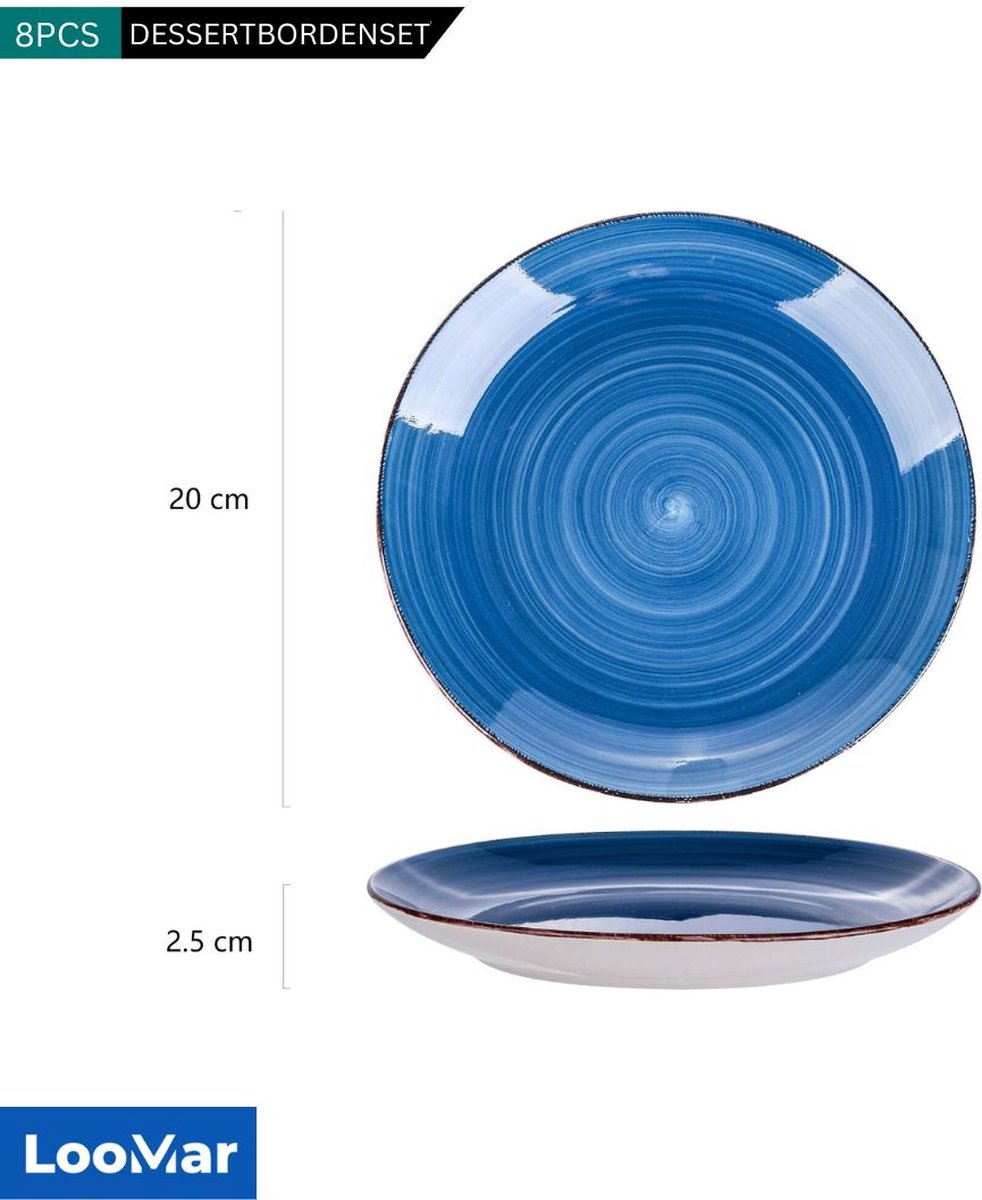 LooMar Luxe Bordenset - Borden - Dessertborden - Gebaksborden - set van ...