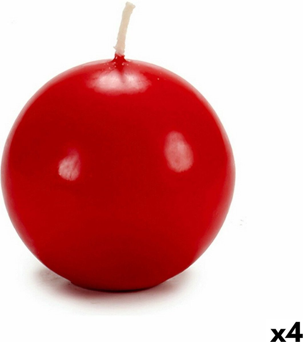 Ronde Kaars Rood (4 Stuks) | bol.com