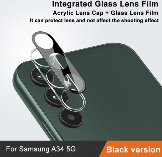 Geschikt voor Imak Samsung Galaxy A34 Camera Lens Protector Zwart ...