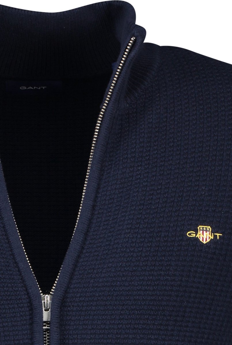 Gant vest navy katoen - 52 | bol.com
