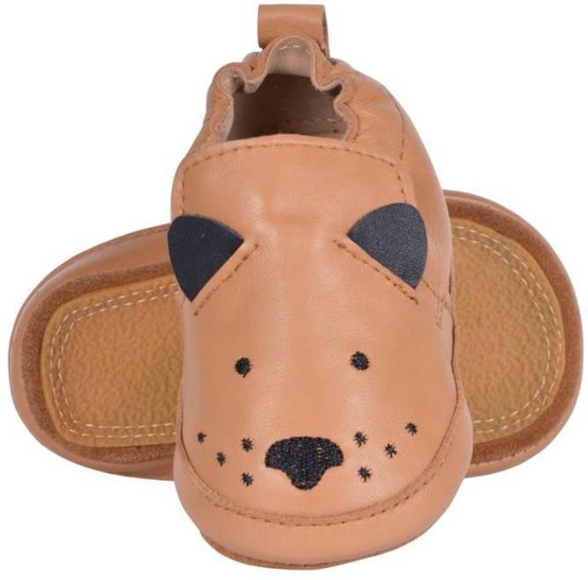 Melton babyslofjes met rubberen zooltje bruin | bol.com