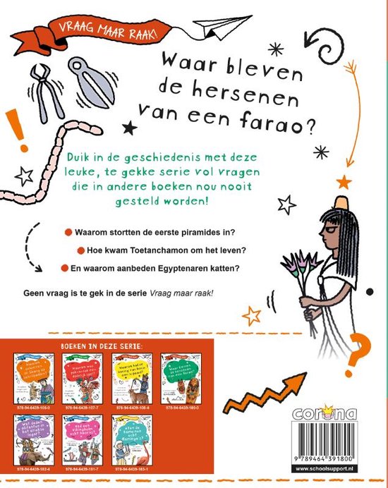 Vraag maar raak! - Waar bleven de hersenen van een farao?, Tim Cooke | 9789464391800 |... | bol
