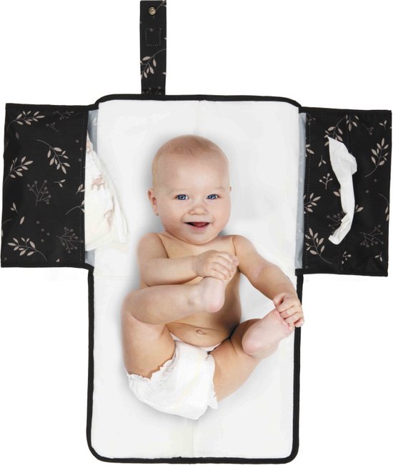 Dooky 3-in-1 Changing Pack - Romantic Leaves Black | bol