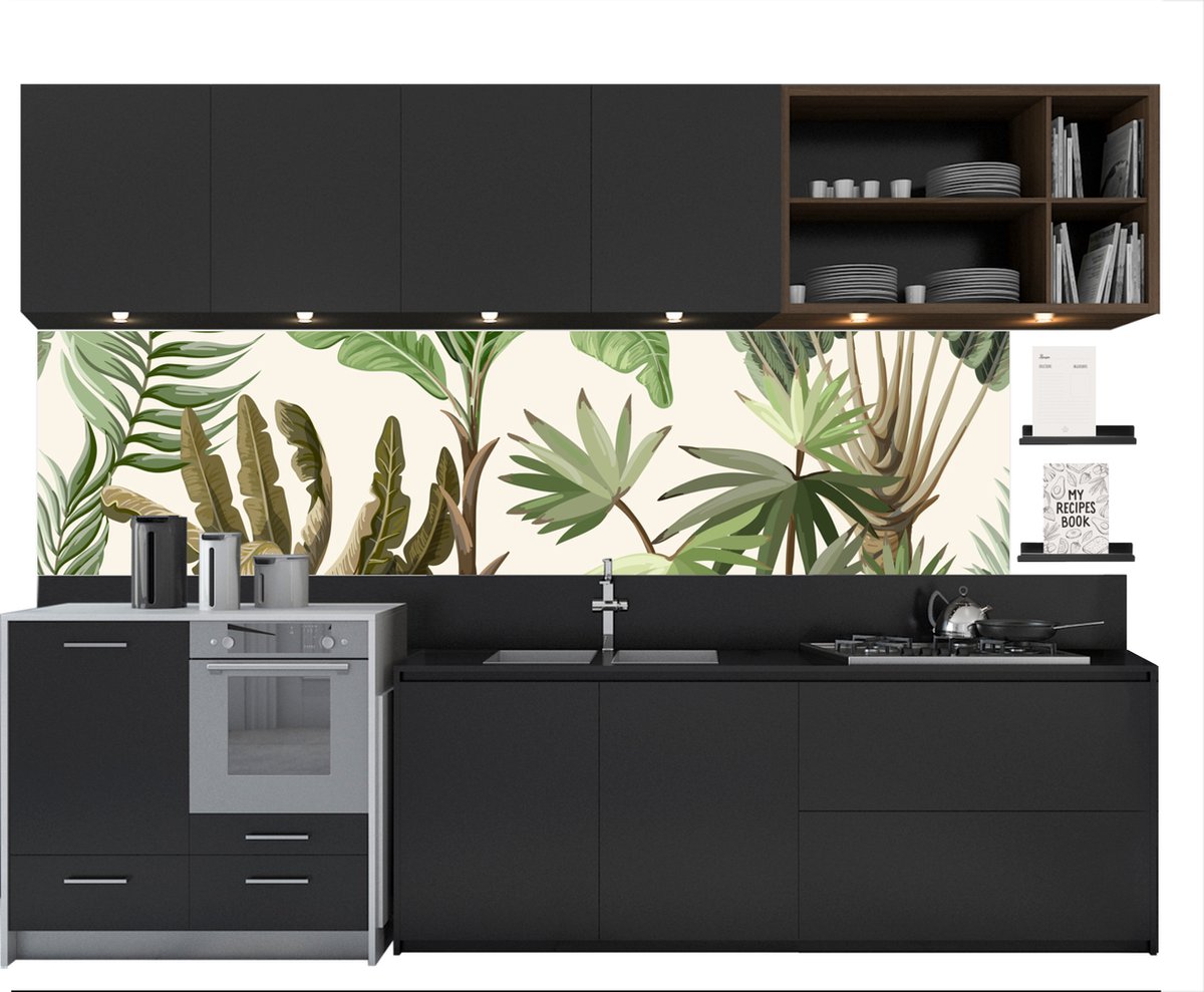 Keuken achterwand behang - Waterafstotend - Jungle - Palmboom ...