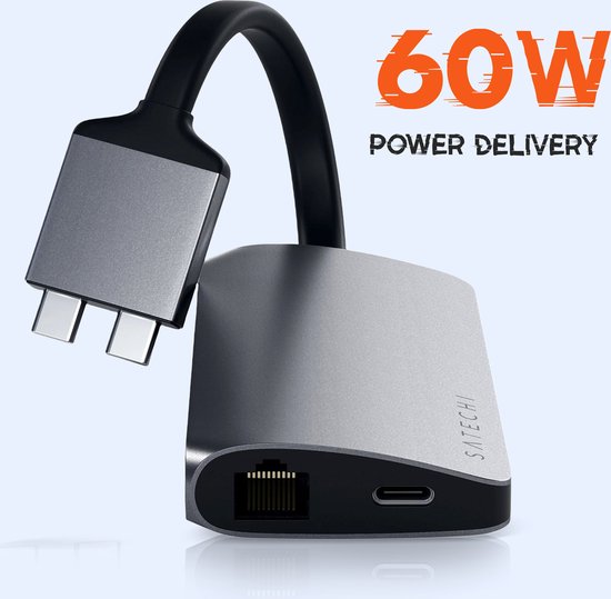 Satechi Type-C Dual Multimedia Adapter - Space Grey | bol