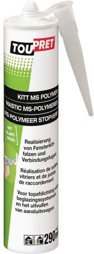 Toupret MS polymeer stopverf wit 290 ml. koker | bol