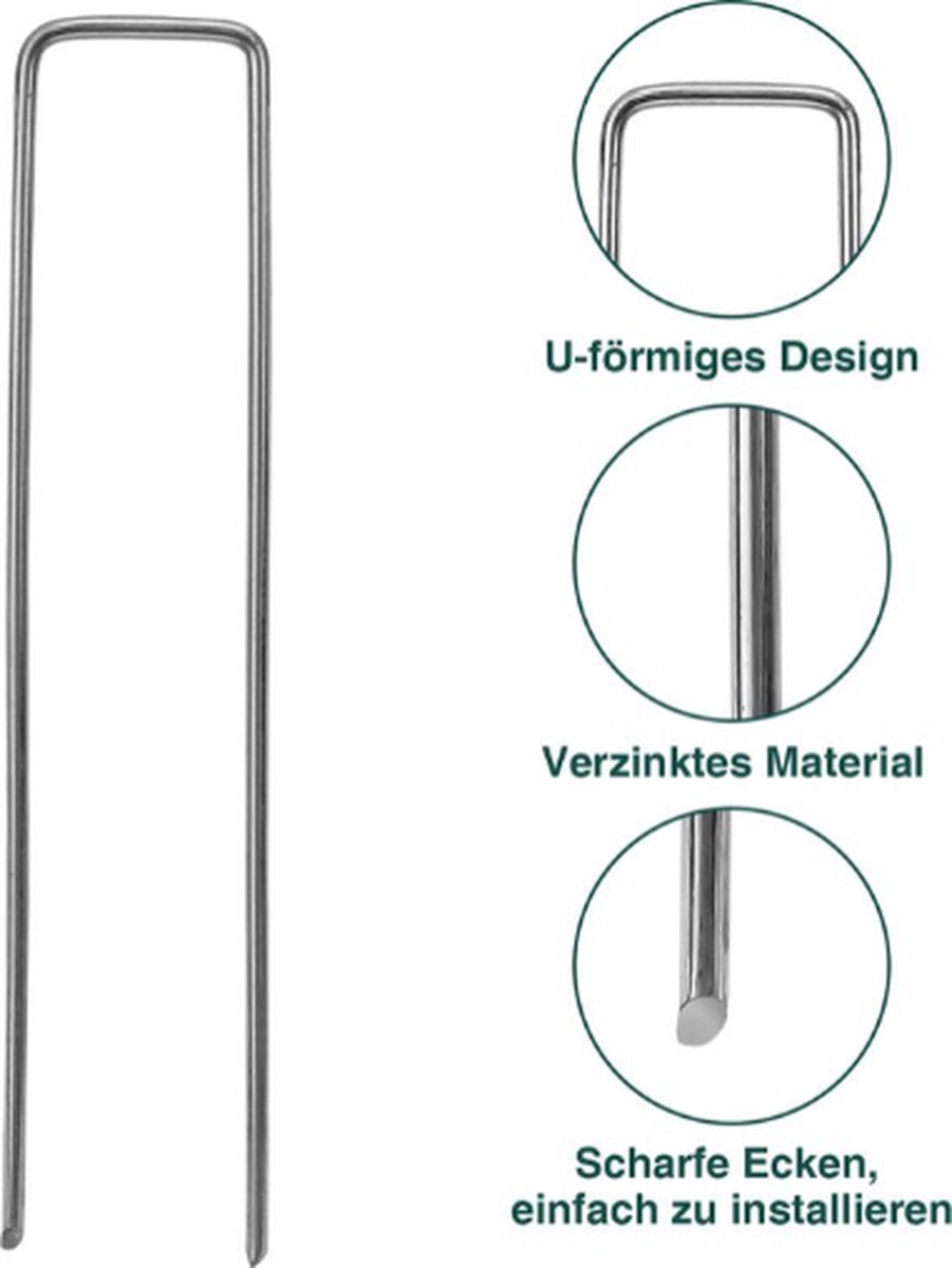 50x Grondankers - 15x2.5cm voor Tuinvlies - Onkruidvlies - Tent ...