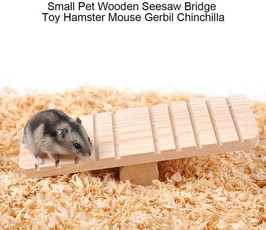 Natuurlijke Houten Wipbrug voor Kleine Huisdieren - Grappig Speelgoed ...