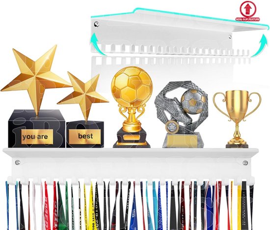 Antislip Medaille Hanger Display met Trofee Plank voor Muur | bol