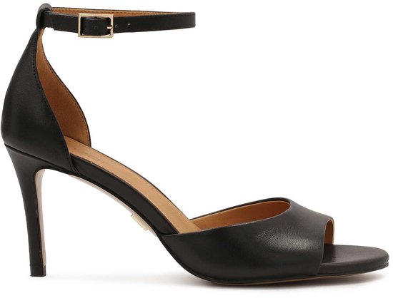 Classic black sandals with full heel | bol