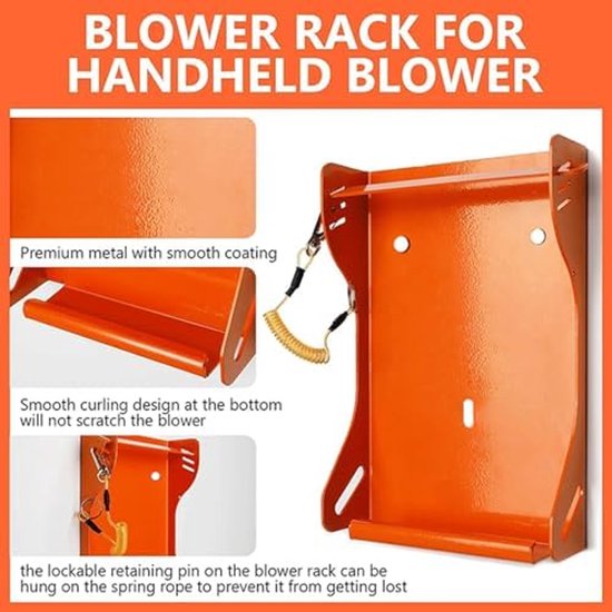 Handheld Blower Rack - Heavy Duty Carbon Steel Sheet Holder - Wall ...