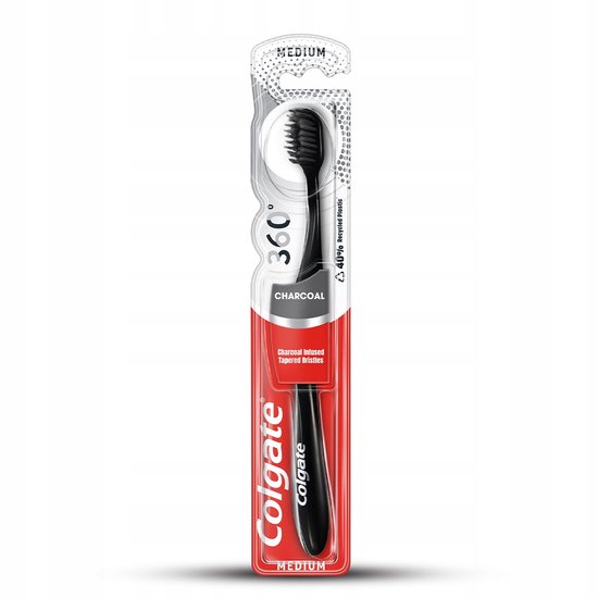Colgate 360 Deep Clean Houtskooltandenborstel - Medium | bol