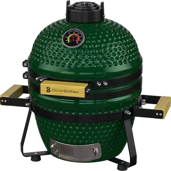KitchenBrothers Kamado BBQ - 13 Inch Houtskool Barbecue - 27⌀ cm - PFAS ...