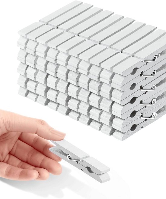 Houten Wasknijpers Set van 50 Kleurrijk Decoratief Knijpers voor Foto's ...