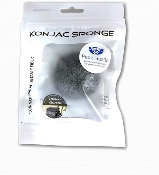 Natuurlijke Konjac Spons met Bamboe Houtskool - Milde Exfoliatie en ...